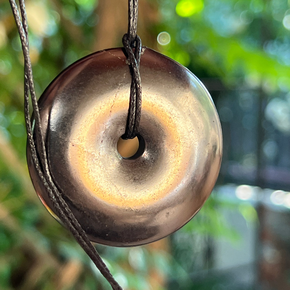 Shungite Pi Stone Pendant DONUT 5 cm – DRUZY